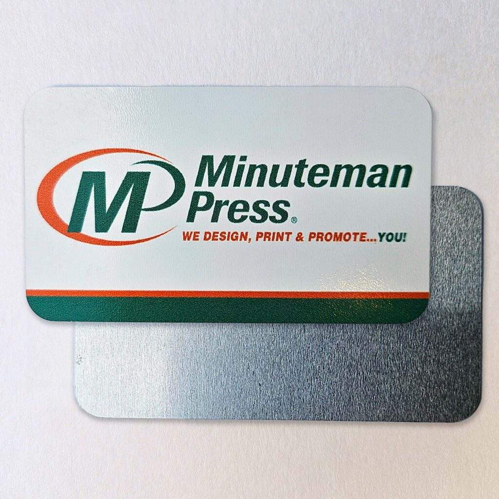 Super Thick 40pt Aluminum Business Cards — Minuteman Press Gresham