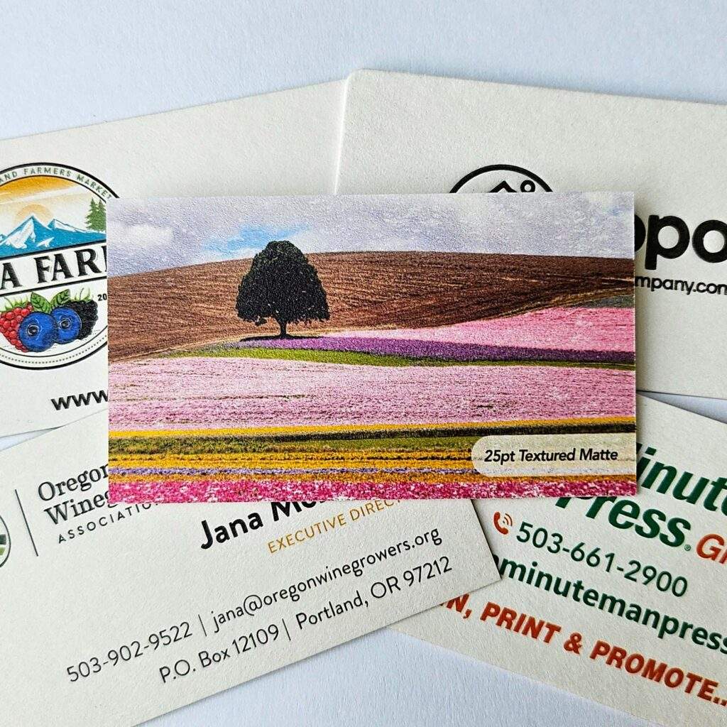 Textured Matte Business Cards — Minuteman Press Gresham
